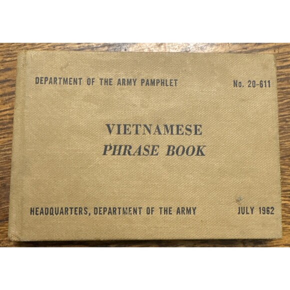Other | Rare Us Army Vietnamese Phrase Book Da Pam 2611 July 1962 ...